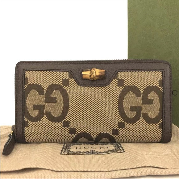 Gucci | Accessories | Limited Editiongucci Bamboo Jumbo Gg Logo Canvas ...